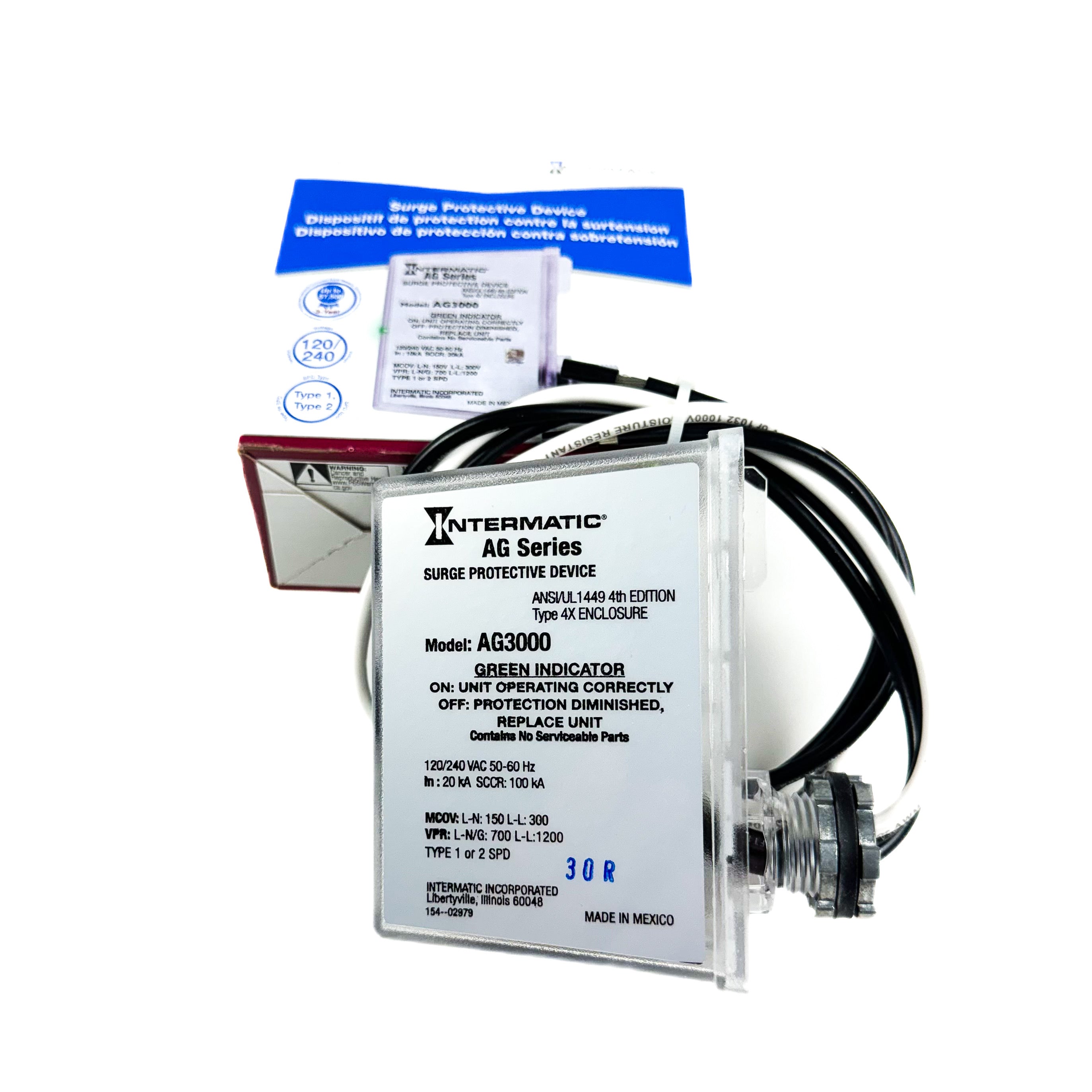 Parasurtenseur 120/240 VAC Intermatic AG3000 – BourcierVentilation